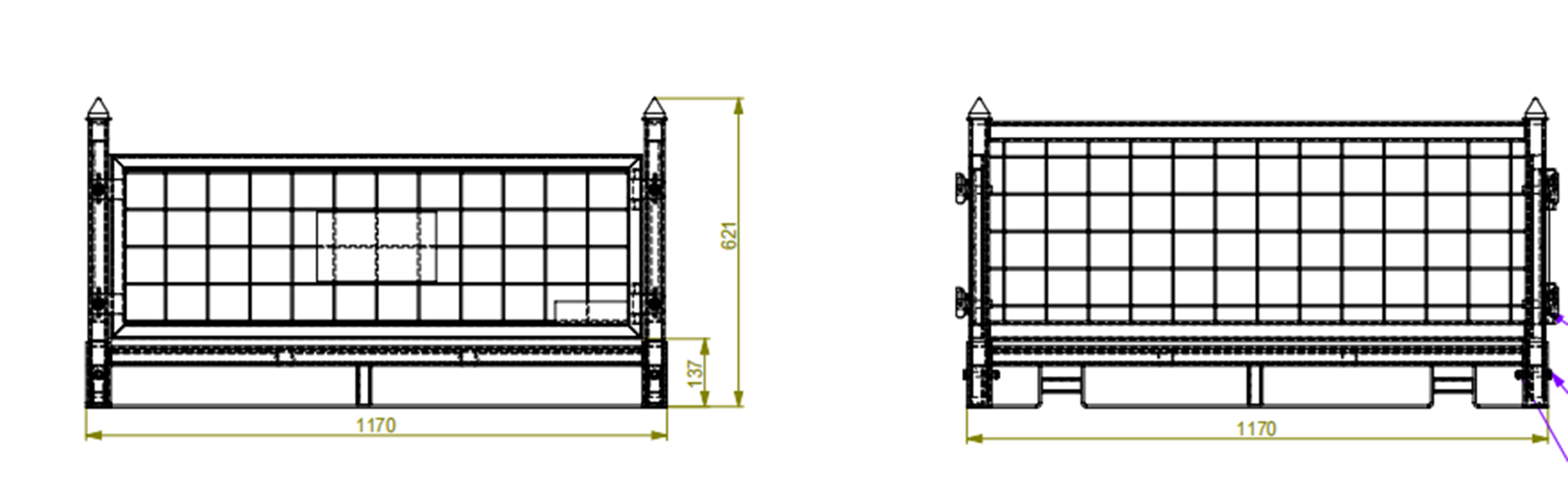 Small Version Foldable Galvanized Steel Stillage Cage Ws-pcmh-03-p ... Small Version Foldable Galvanized Steel Stillage Cage Ws-pcmh-03-p ...