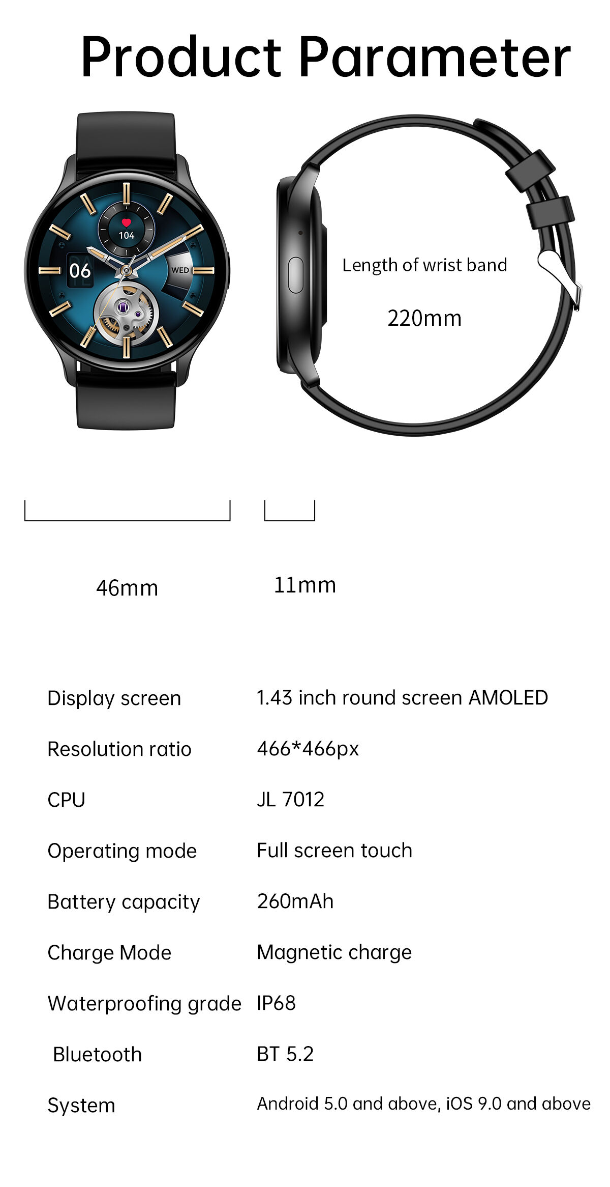 Buy China Wholesale 1.43 Inch Amoled Smartwatch Hk89 Nfc Men Women Ai ...