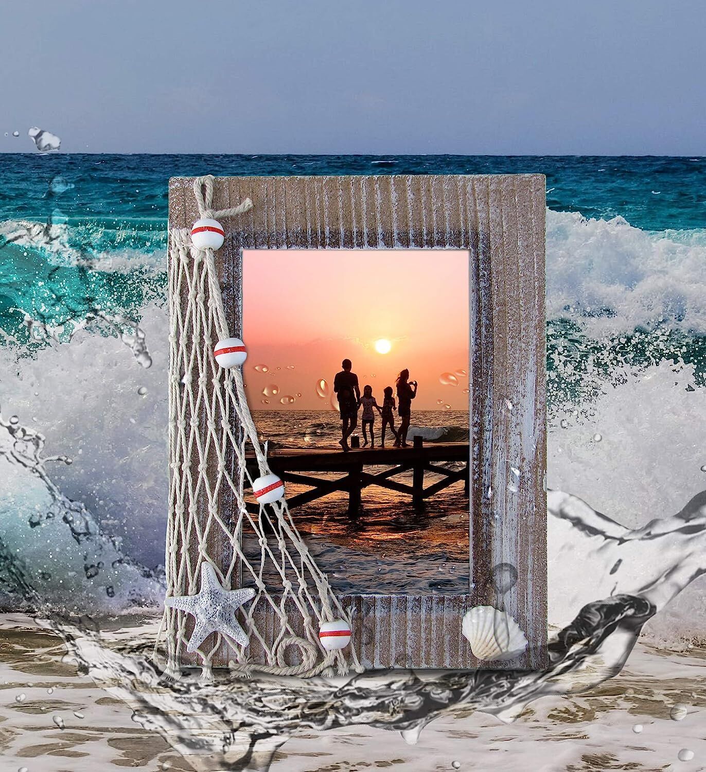 Buy Wholesale China Handmade Tropical Sand Nautical Picture Frame For ...