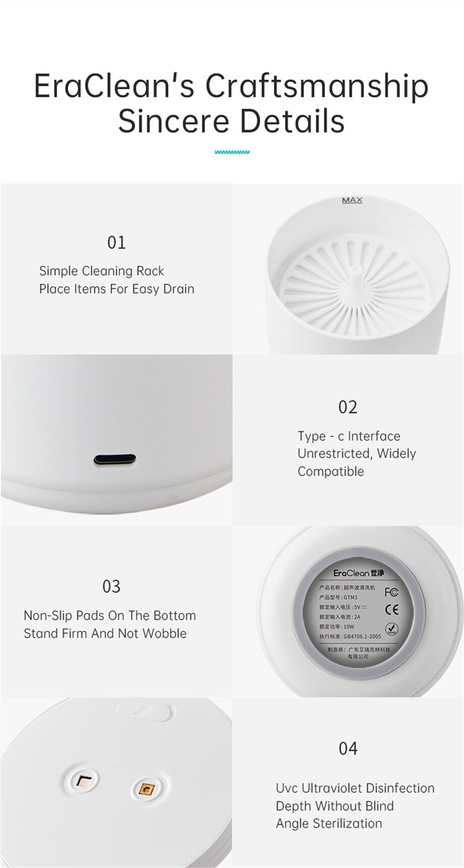 Factory Supply High Quality Usb Ultrasonic Retainer Denture Cleaner ...