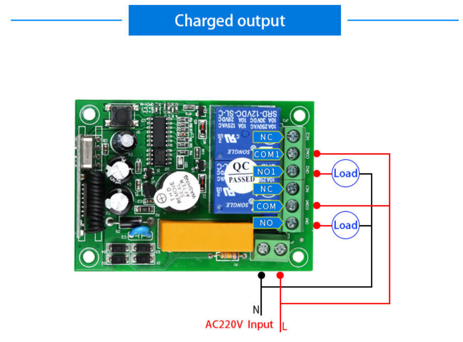 Buy Wholesale China Rf Wireless Remote Control Switch Ac220v 2 Ch ...