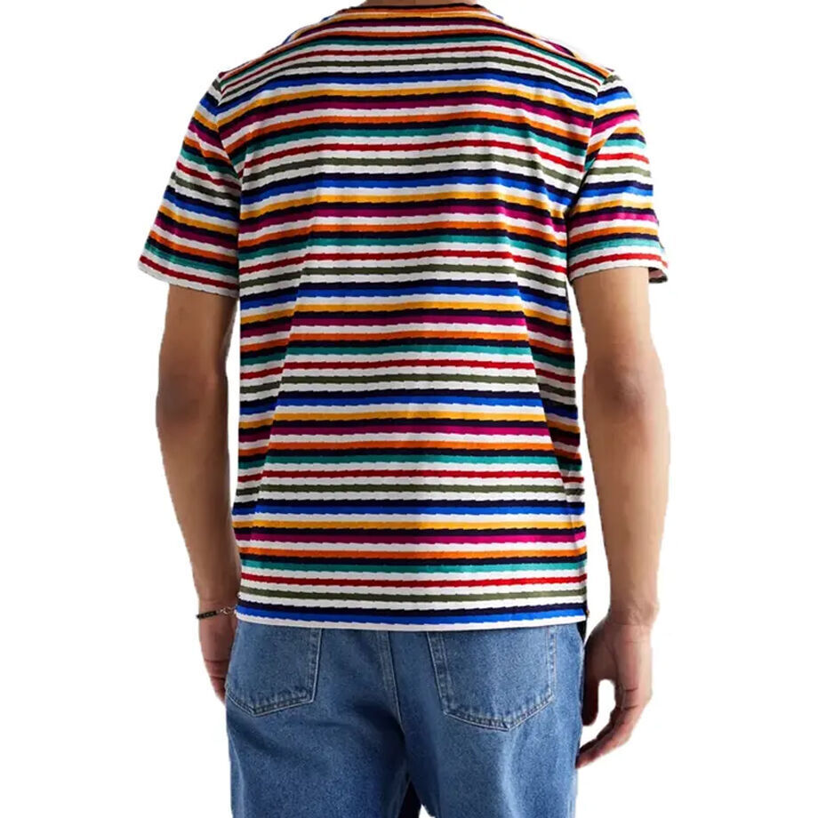 Buy Wholesale China Fashion Multicolor Striped T Shirt Men's Short ...