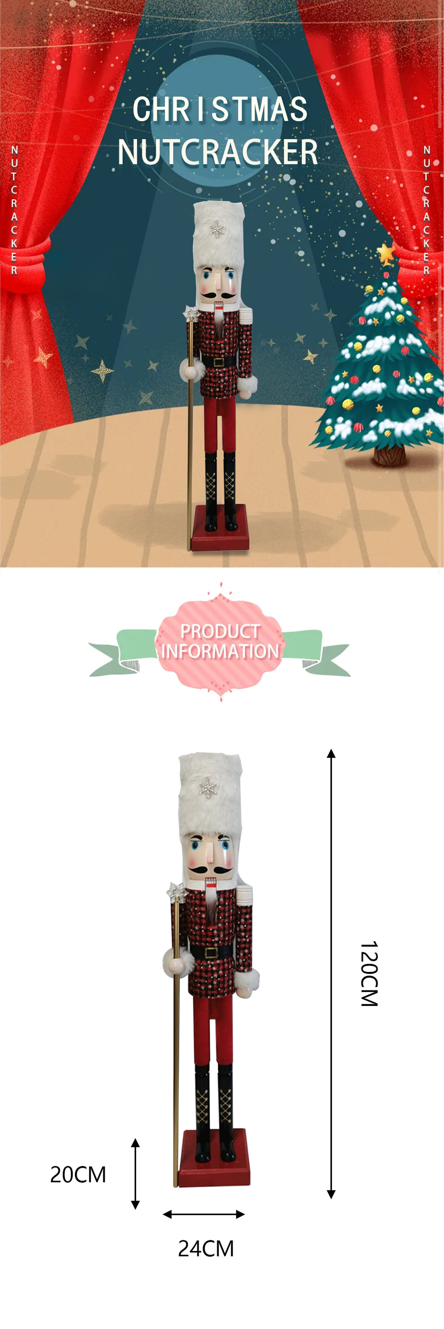 Buy Wholesale China Factory Price 120cm Wooden Nutcracker Walnut ...