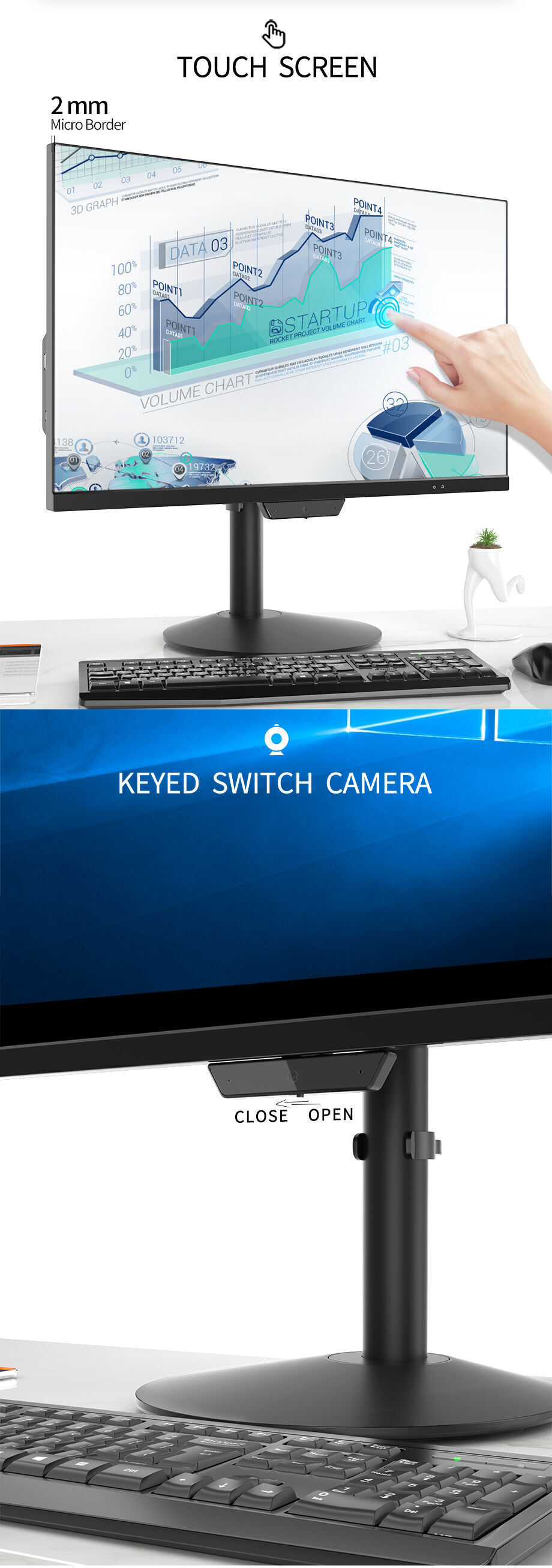 Buy Wholesale China Led Pc Monitor With Built In Camera All In One Pc ...