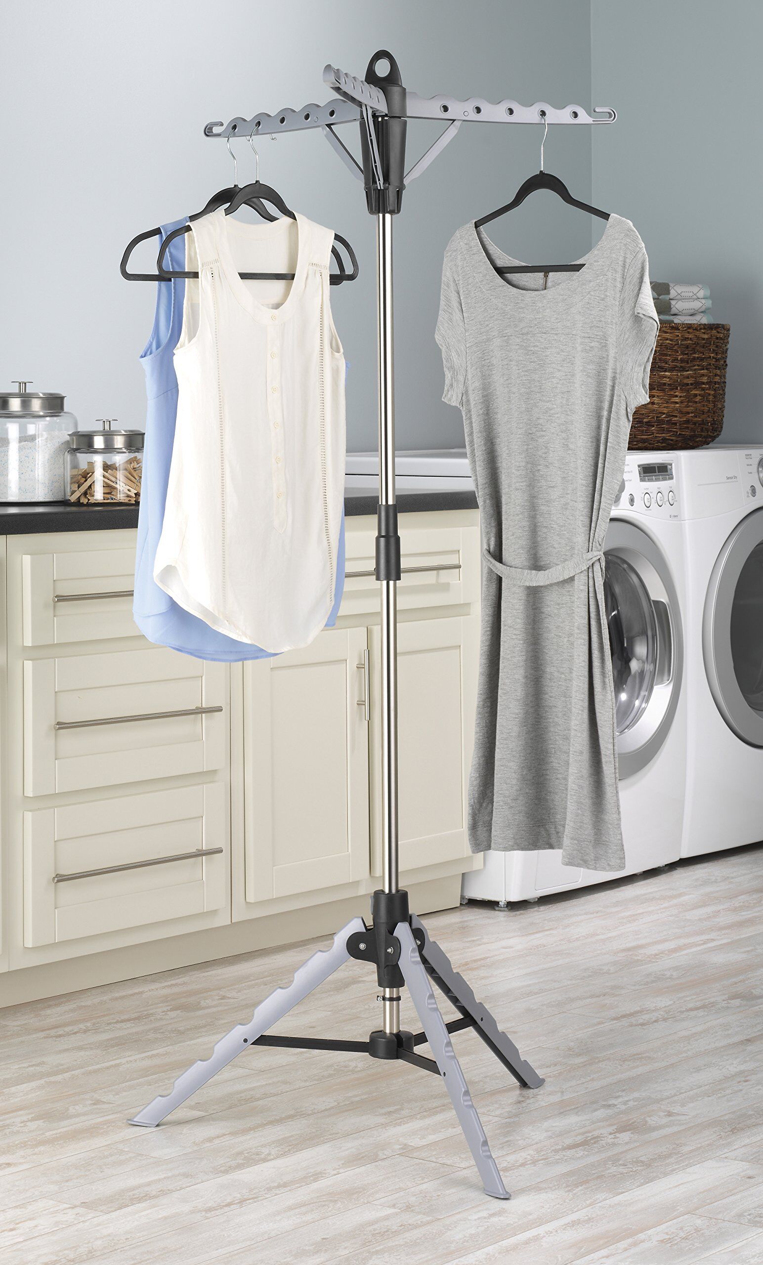 New Design White Foldable Clothes Rotatable Arms Stainless Steel Drying ...