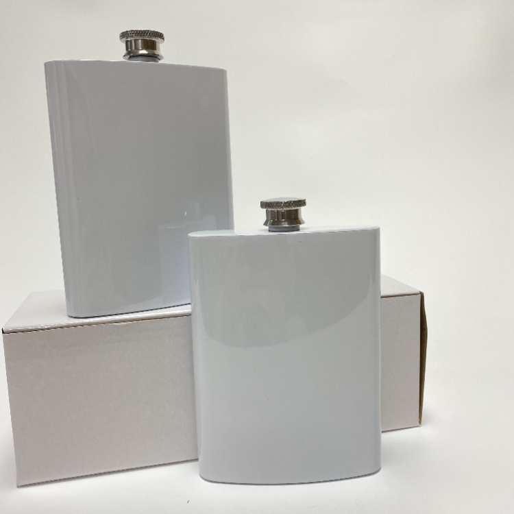 Bpa Free Stainless Steel White Hip Flask Gift Custom Logo Metal ...