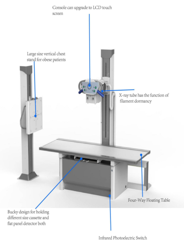 Medical High Frequency X-ray Radiography System 20kw/32kw/50kw Portable ...