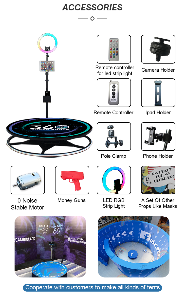 Bulk Buy China Wholesale 6 People Stand In 115cm Big 360 Photo Booth ...