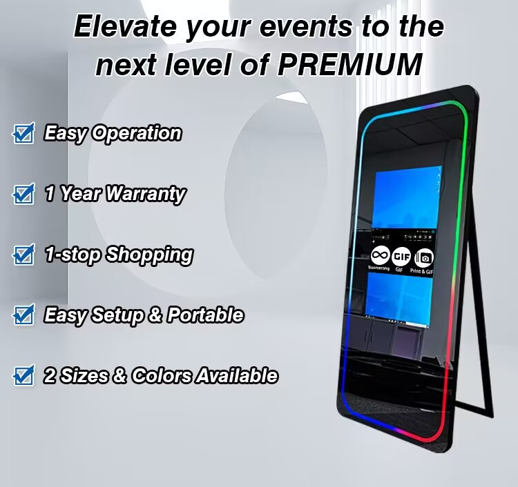 Mirror Photo Booth For Sale Glamour Round Mirror Photo Booth Ready To ...