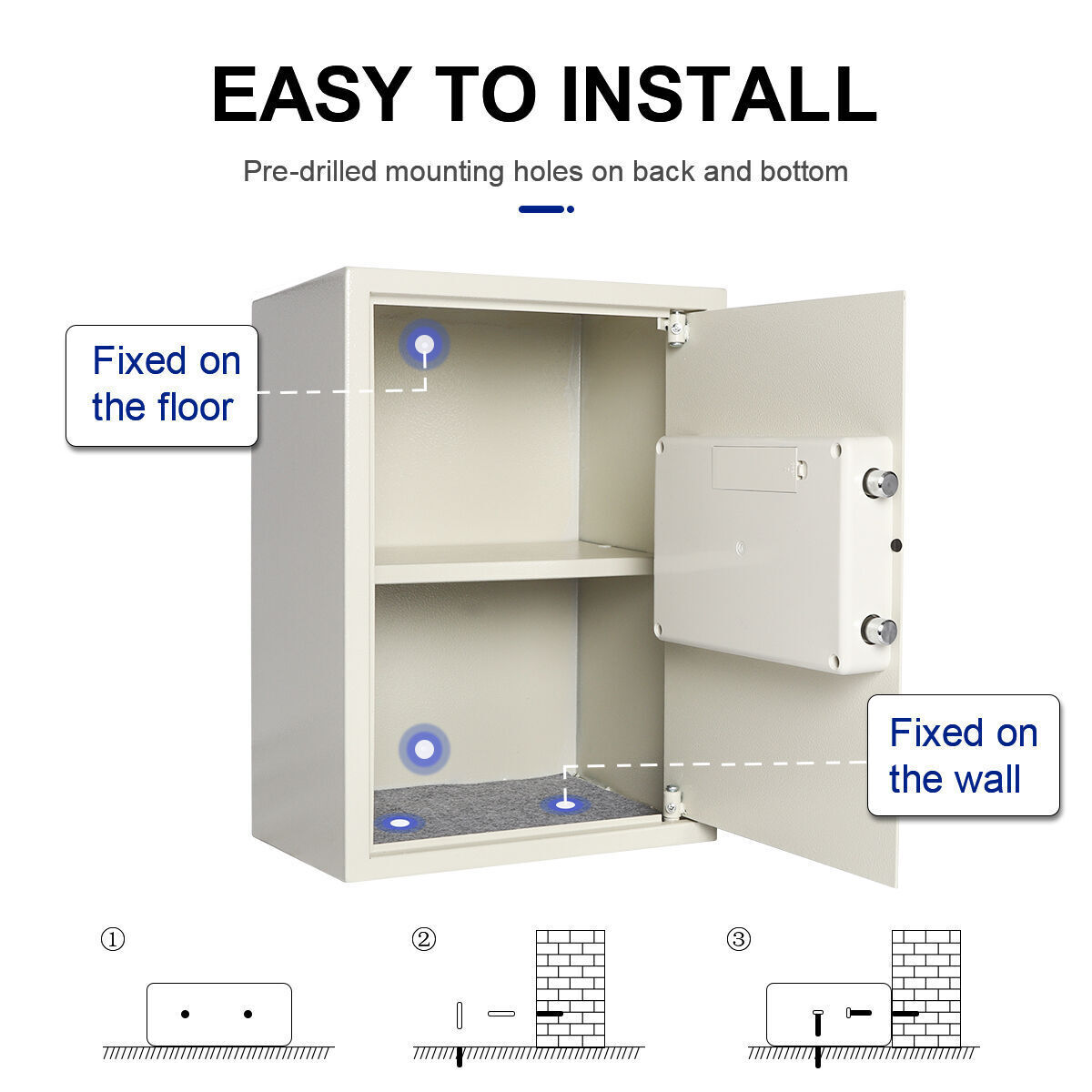 Factory Iron Heavy Duty Large Standing Wall Mounting Secret ...