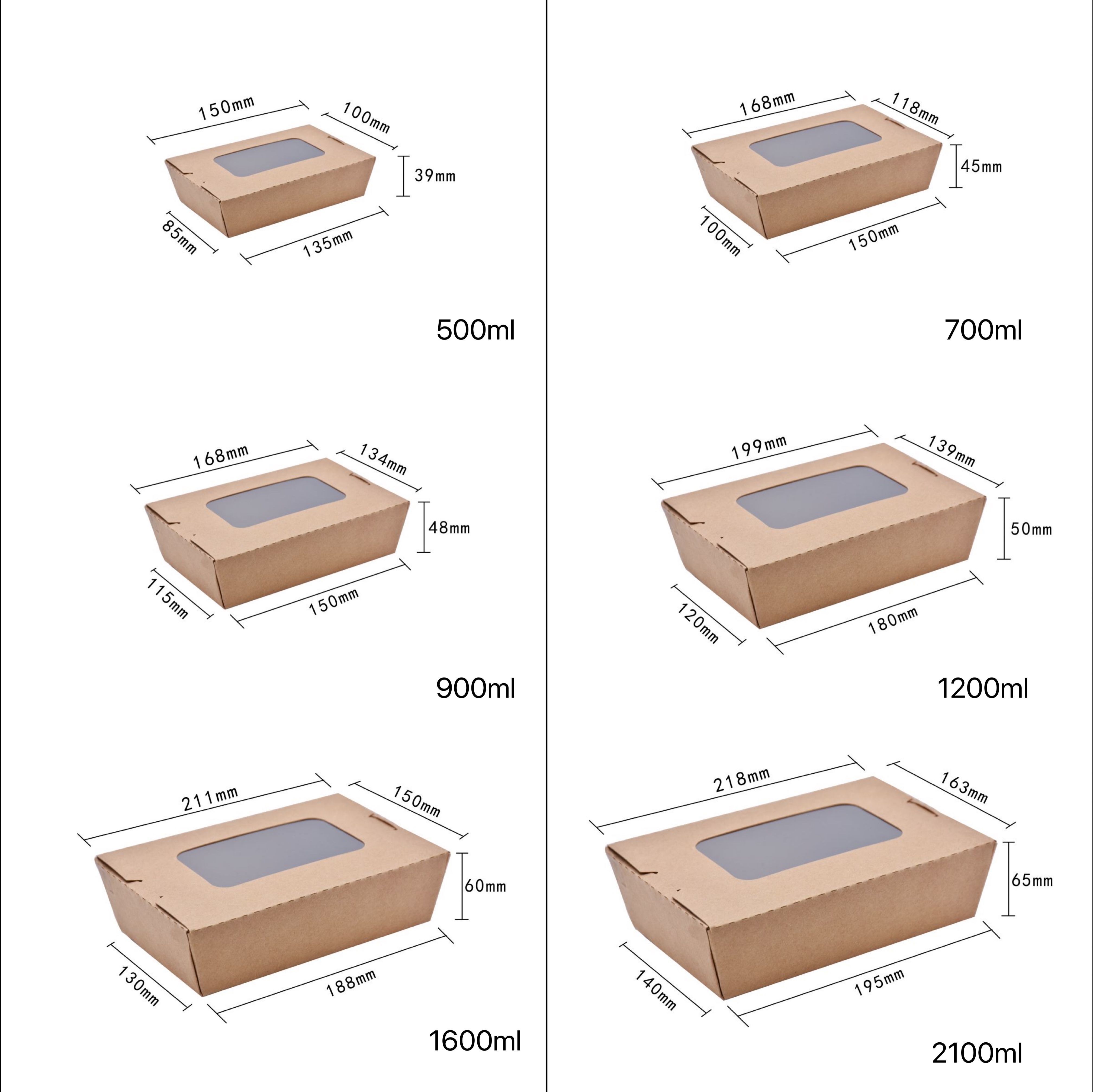Buy Wholesale China Paper Food Containers Disposable Boxes Food ...
