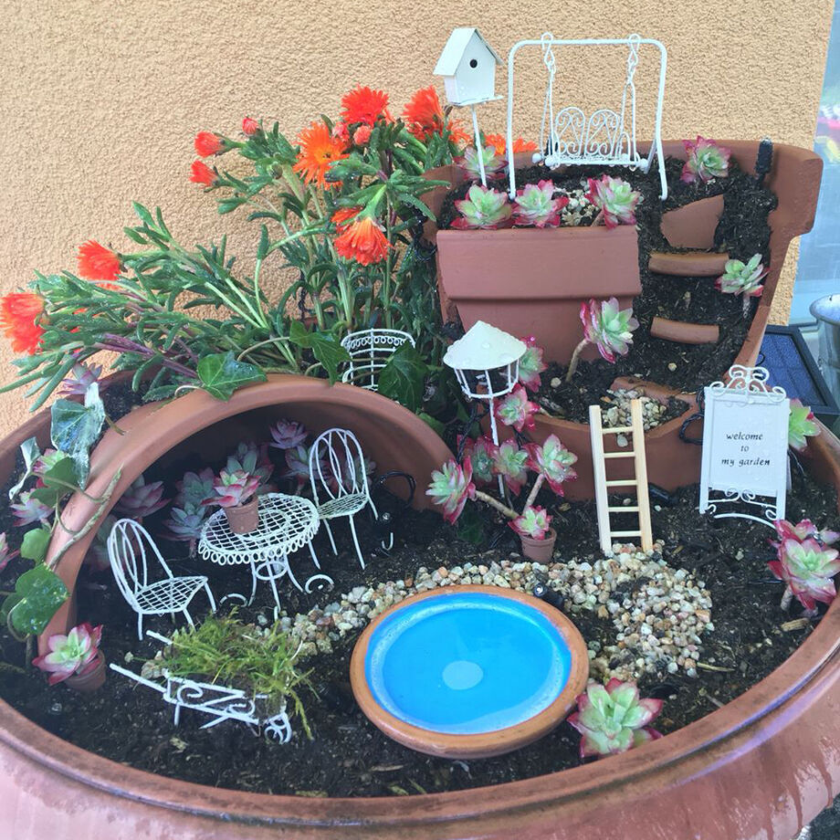 Buy Wholesale China Mini Metal Step Ladder Fairy Garden Ladder ...