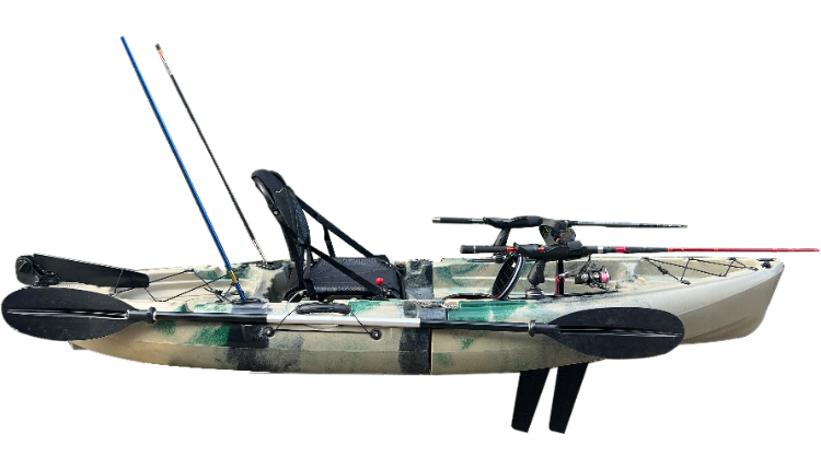 9ft Single Person Modular Fishing Kayak Two Section Pedal Drive Kayak ...