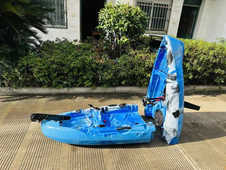 9ft Single Person Modular Fishing Kayak Two Section Pedal Drive Kayak ...