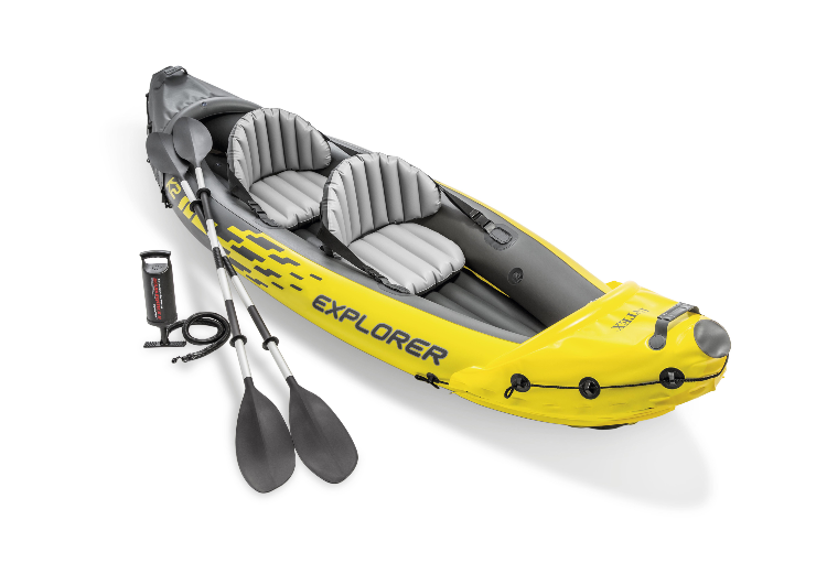 Intex 68307 K2 Kayak 2 Person Inflatable Boat With Paddles And Pump ...