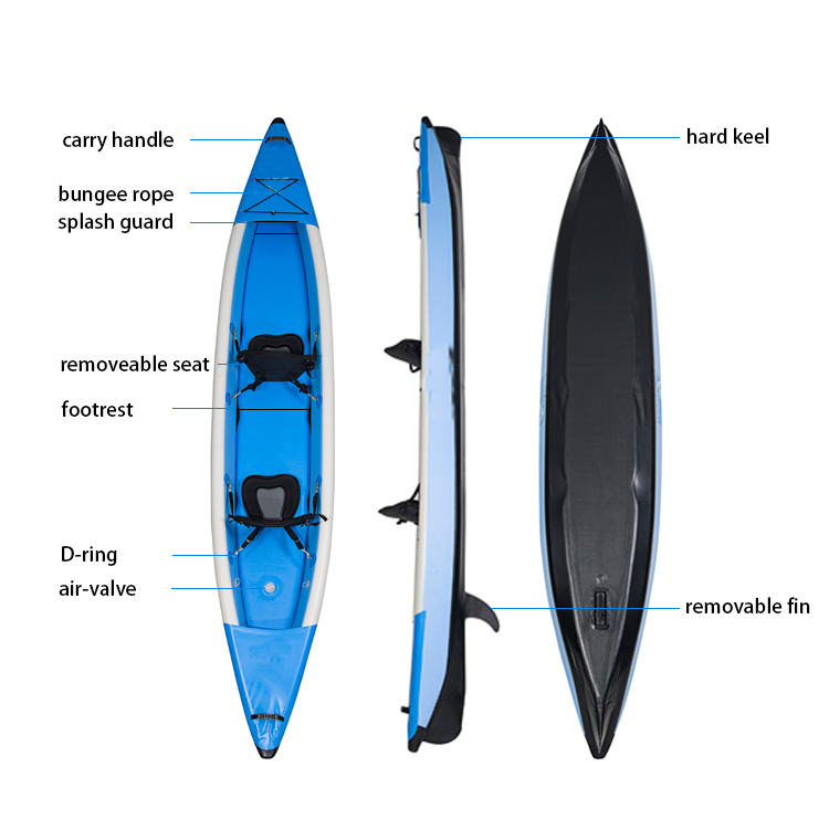 New Design Water Sport 2 Person Sit In Fishing Inflatable Drop Stitch ...