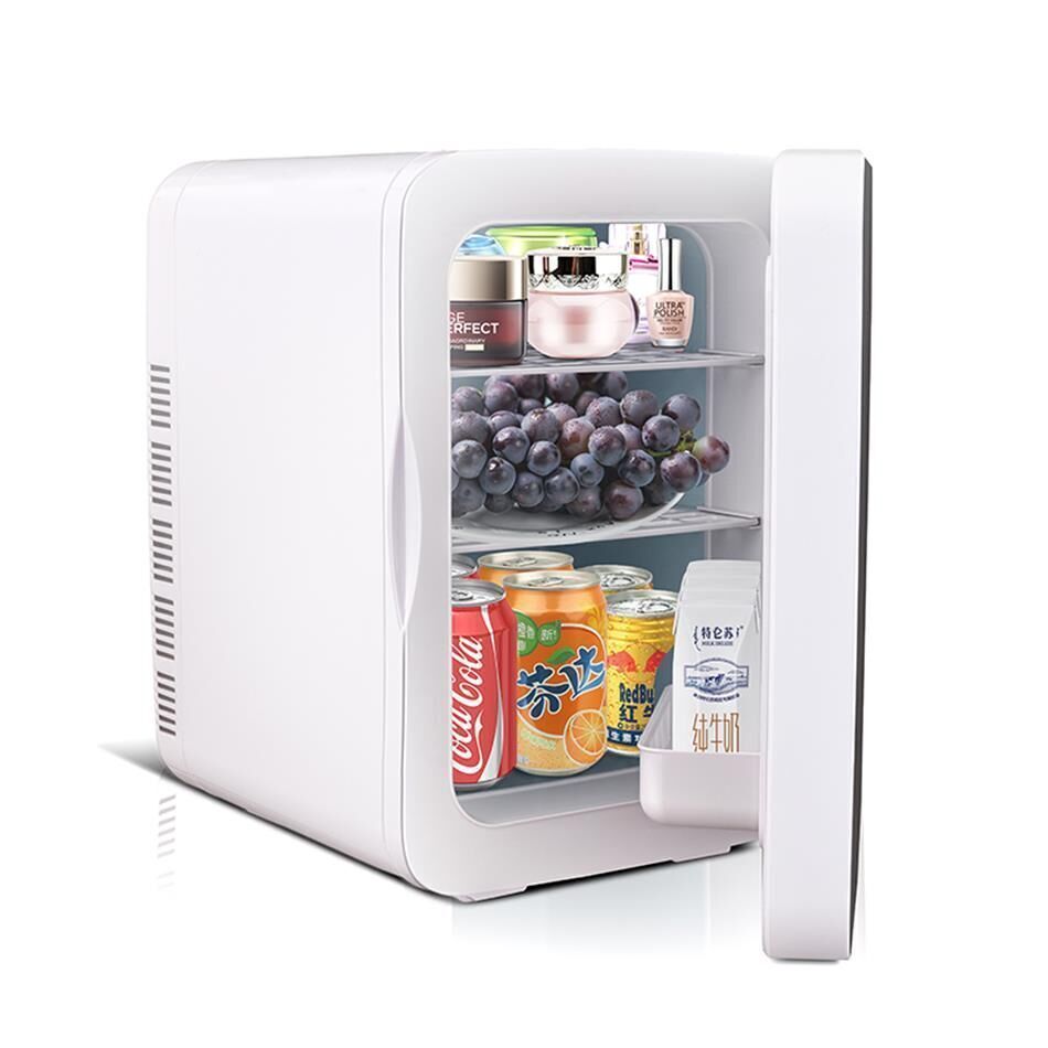 20l Glass Panel Abs Fridge Dual Core 12v/220v For Bedroom Hotel ...