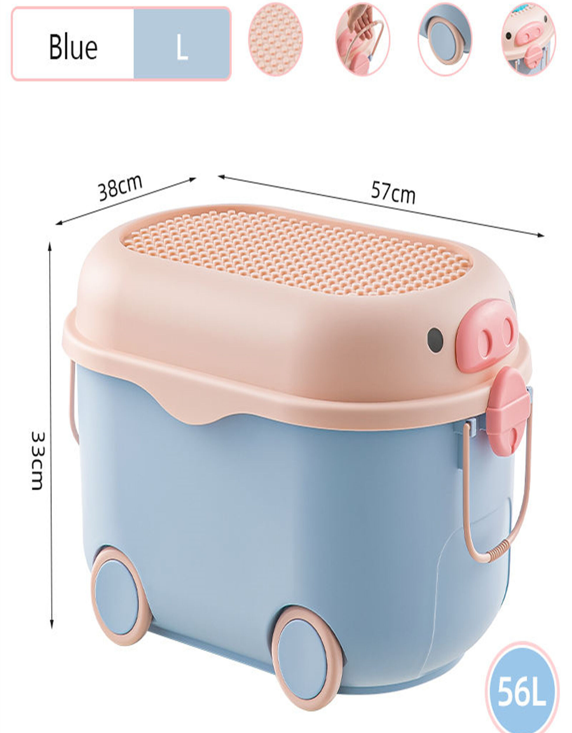 Waterproof High Capacity Lid Toy Storage Box, Toy Container, Toy Holder ...