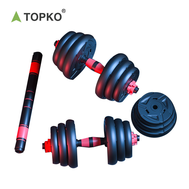 Topko Gym Equipment Fitness Dumbells 5kg 10kg 20kg 30kg 40kg Quickly Adjustable Weight Dumbbell ...