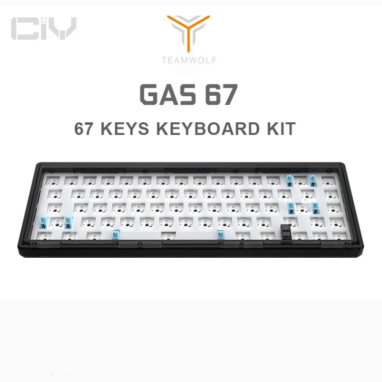 Ciy Gas67 67 Keys Transparent Case Pc Plate Rgb Wired Hotswap Mechanical Keyboard Kit - Explore ...