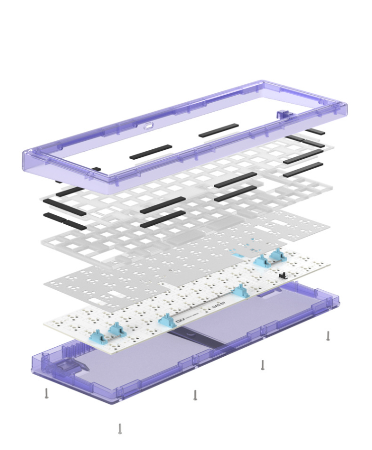 Ciy Gas67 67 Keys Transparent Case Pc Plate Rgb Wired Hotswap ...