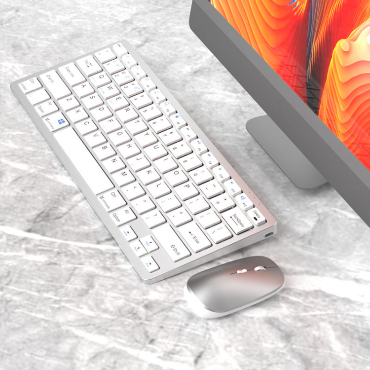 78 Keys Ultra Slim Portable Mini Wireless Keyboard 2.4g Wireless And Bt ...