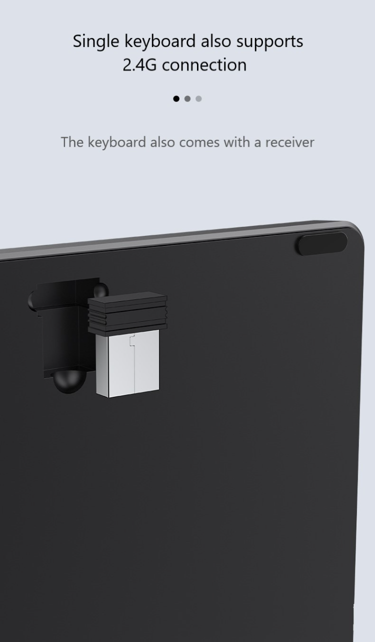 78 Keys Ultra Slim Portable Mini Wireless Keyboard 2.4g Wireless And Bt ...