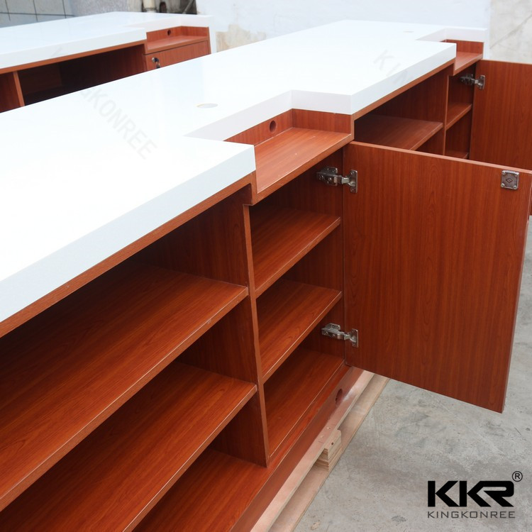 Kkr Custom Made Coffee Shop Artificial Stone White Luxury Bar Buffet ...