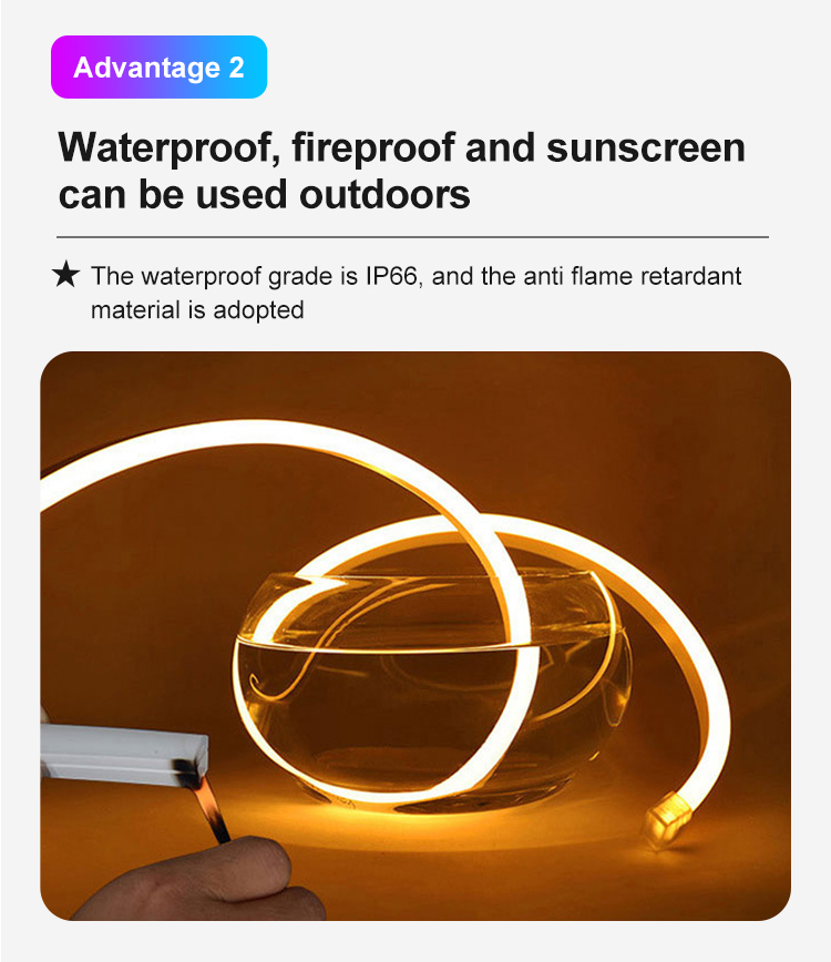 Addressable Rgbic Led Neon Strip Light 12v 06*16mm 5m Neon Ip67 Music ...