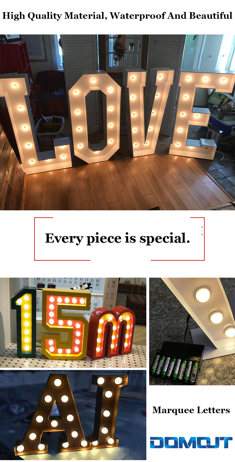 Led Marquee Letters Signs Metal Custom Led Bulb Letter Props Wedding ...