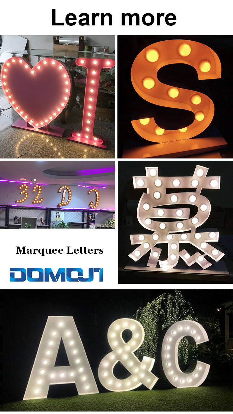Led Marquee Letters Signs Metal Custom Led Bulb Letter Props Wedding ...