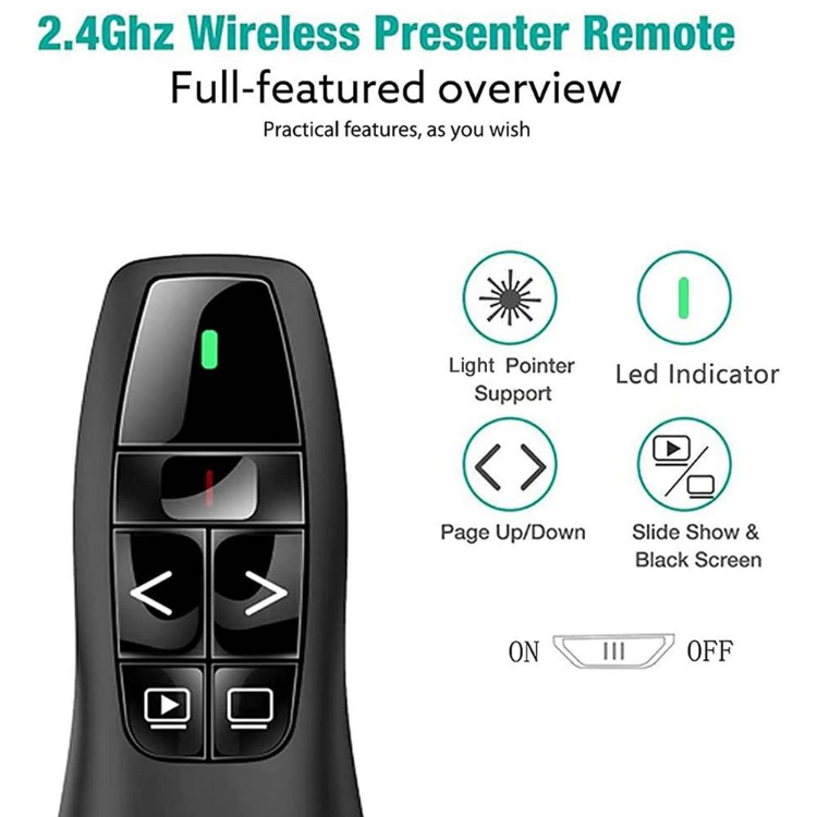 2.4ghz Wireless Presenter Page Turning Pen Remote Control Wireless Usb ...