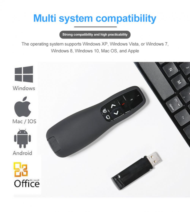 2.4ghz Wireless Presenter Page Turning Pen Remote Control Wireless Usb ...