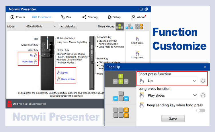 Buy Wholesale China Multifunction Highlight Laser Pointer Presenter For ...