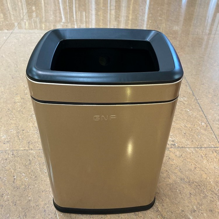 Fingerprint Proof Stainless Steel 8l Open-top Trash Can Double-lay ...