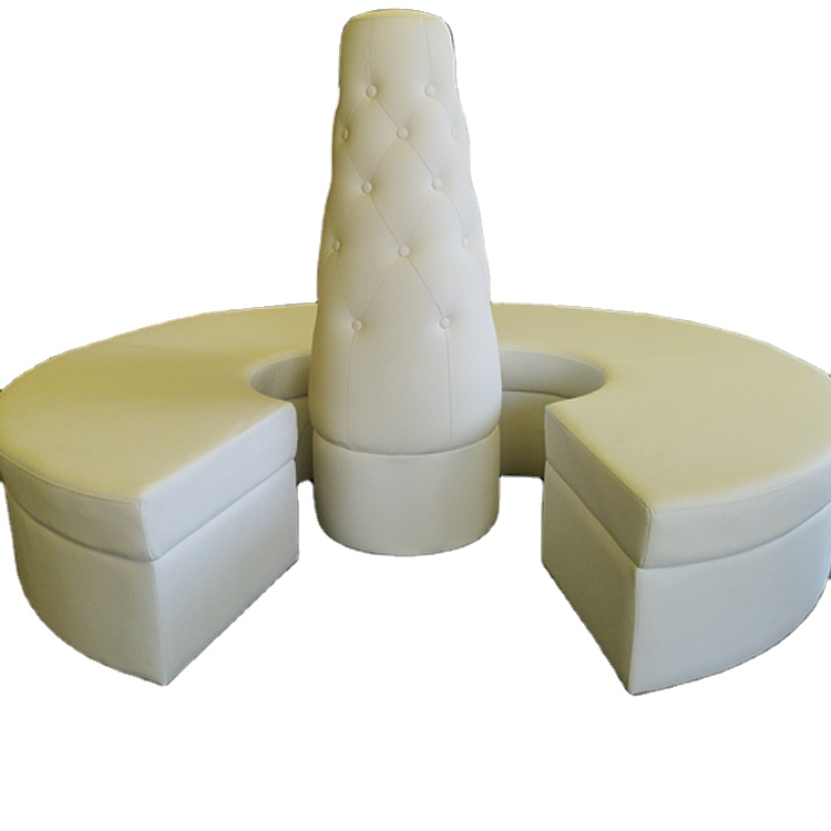 Buy Wholesale China Sunzo Furniture White Diamond Round Sofa Bench ...