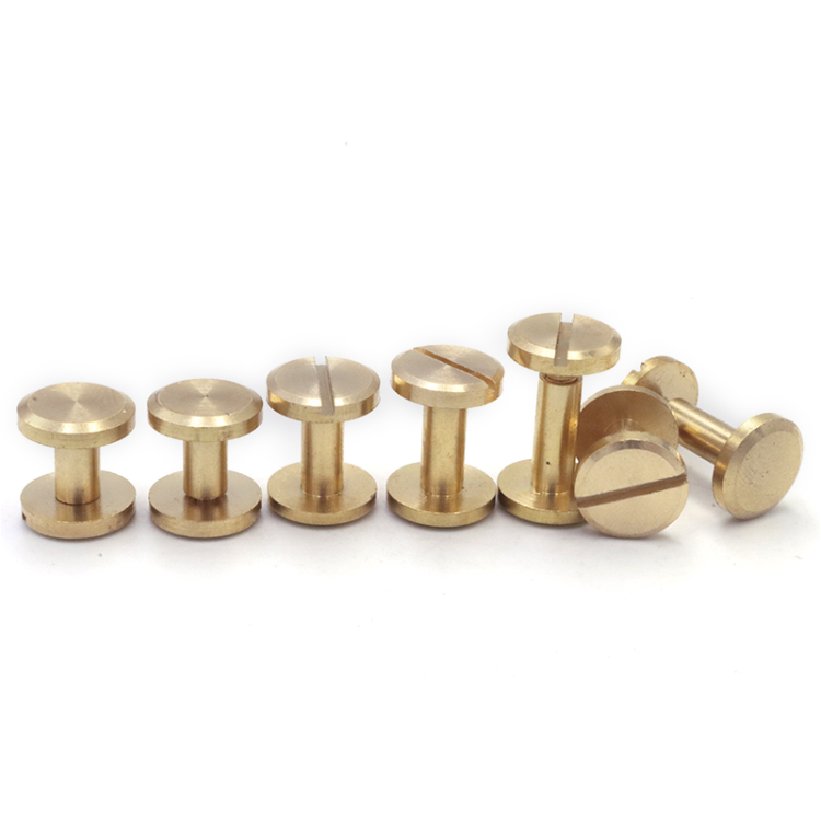 Slotted Chicago Screw Rivet M3 Decorative Iridescent Brass 5mm Binding ...