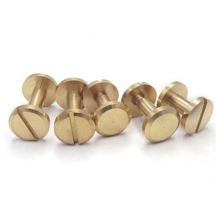 Slotted Chicago Screw Rivet M3 Decorative Iridescent Brass 5mm Binding ...