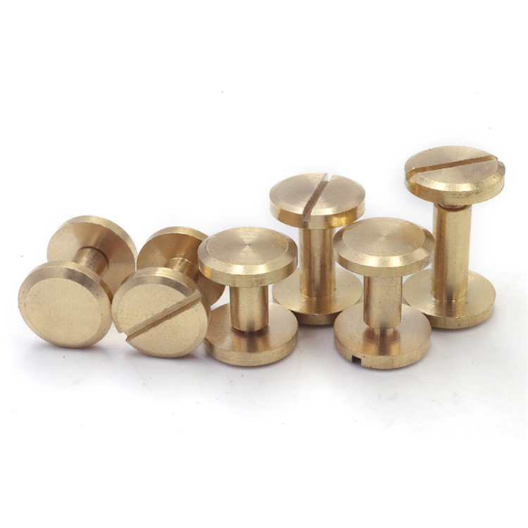 Slotted Chicago Screw Rivet M3 Decorative Iridescent Brass 5mm Binding ...