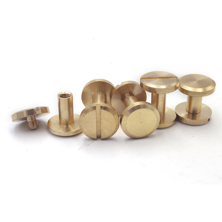 Slotted Chicago Screw Rivet M3 Decorative Iridescent Brass 5mm Binding ...