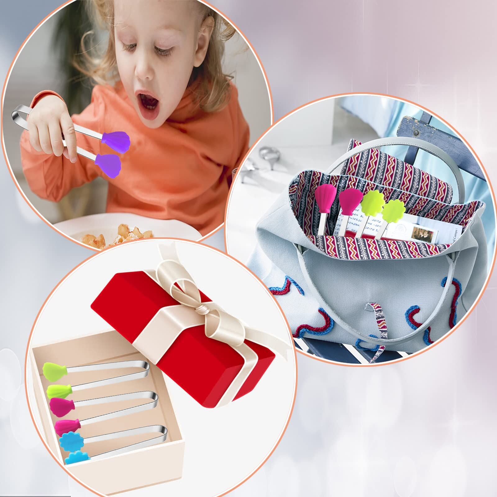 Buy Wholesale China 8pcs Silicone Mini Tongs 5inch Hand Shape Food ...