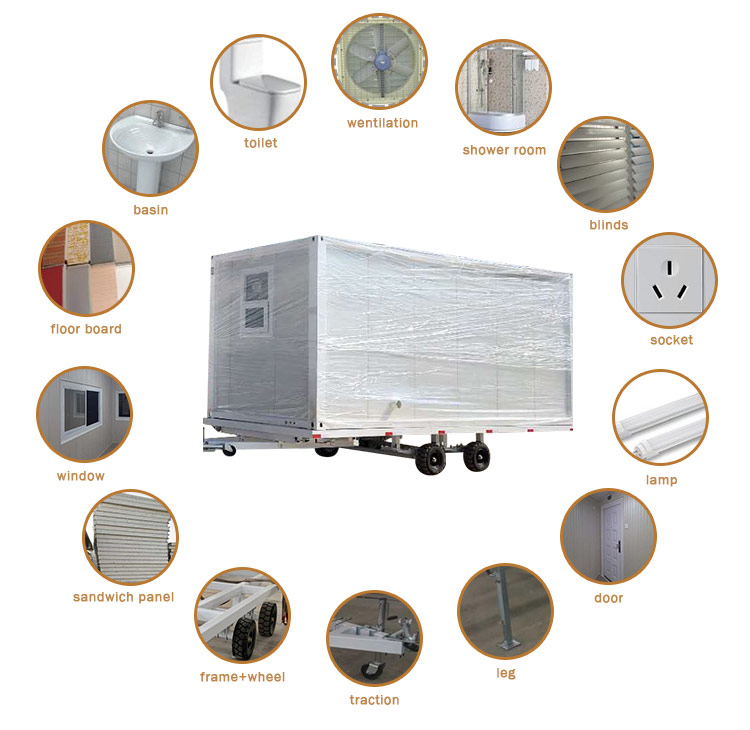 Prefab Trailer House Expandable Container Tiny House On Wheels Trailer ...