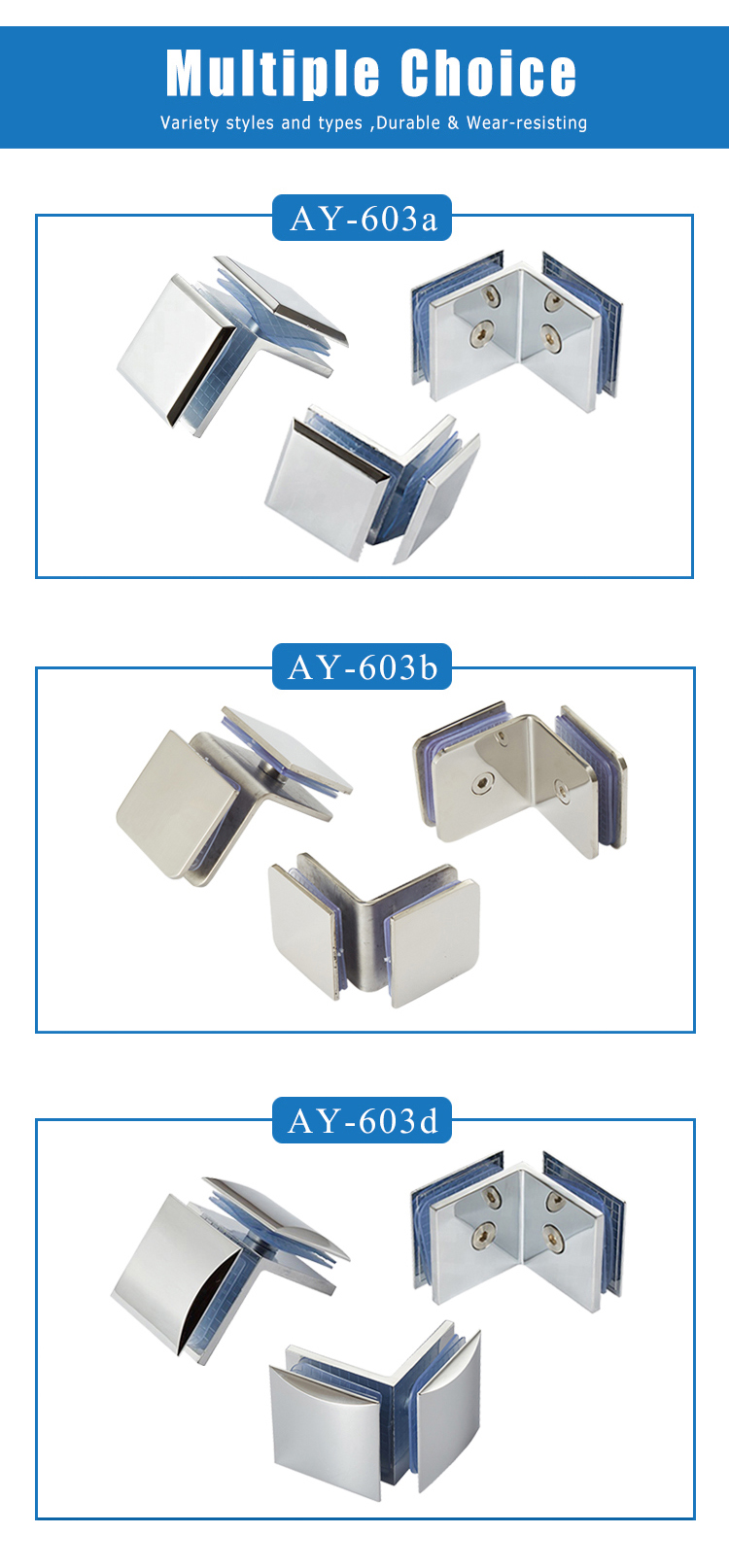 Buy Wholesale China High Quality Glass Partition Brace 90 Degree Double ...