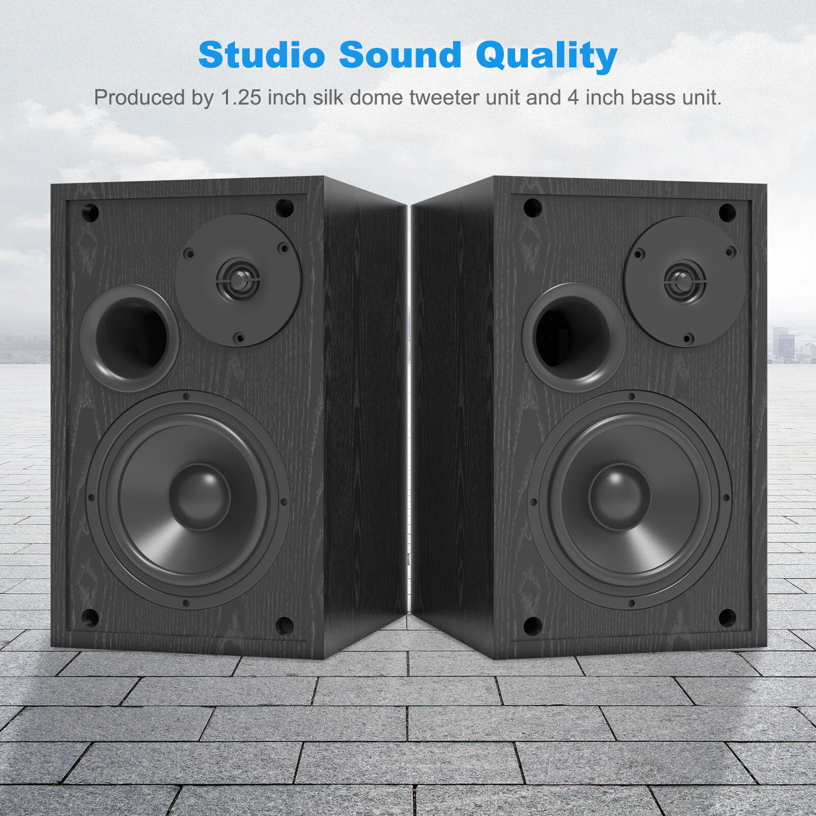 Buy Wholesale China Sr02 Oem 50w Bookshelf Speaker Powerful Bass Home ...