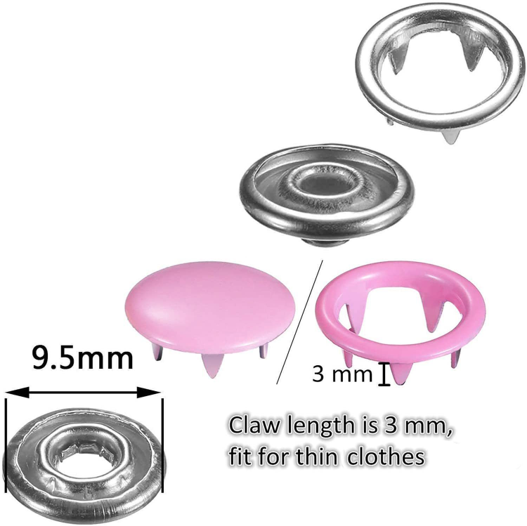 Buy Wholesale China 10 Colors Snap Fasteners Tool Kit Hollow And Solid ...