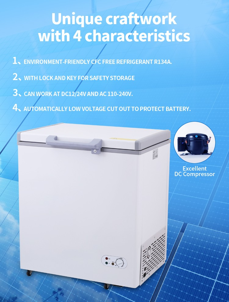 Buy Wholesale China R134a 259l Dc Solar Powered Deep Grocery Store ...