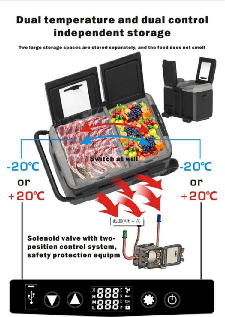 Provide Samples Icebox Phone Connection Customize Camping Car Fridge ...