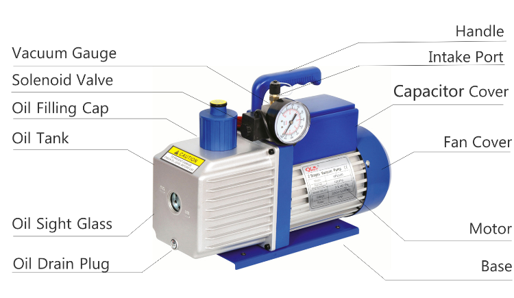 Refrigerant Vacuum Pump Double Stage Vacuum Pump 12cfm Vp2120 Vp2100 ...