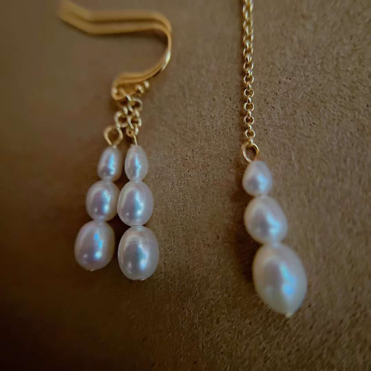 Freshwater Pearl Necklace Earrings Ring Set Pearl Jewelry Set Natural ...