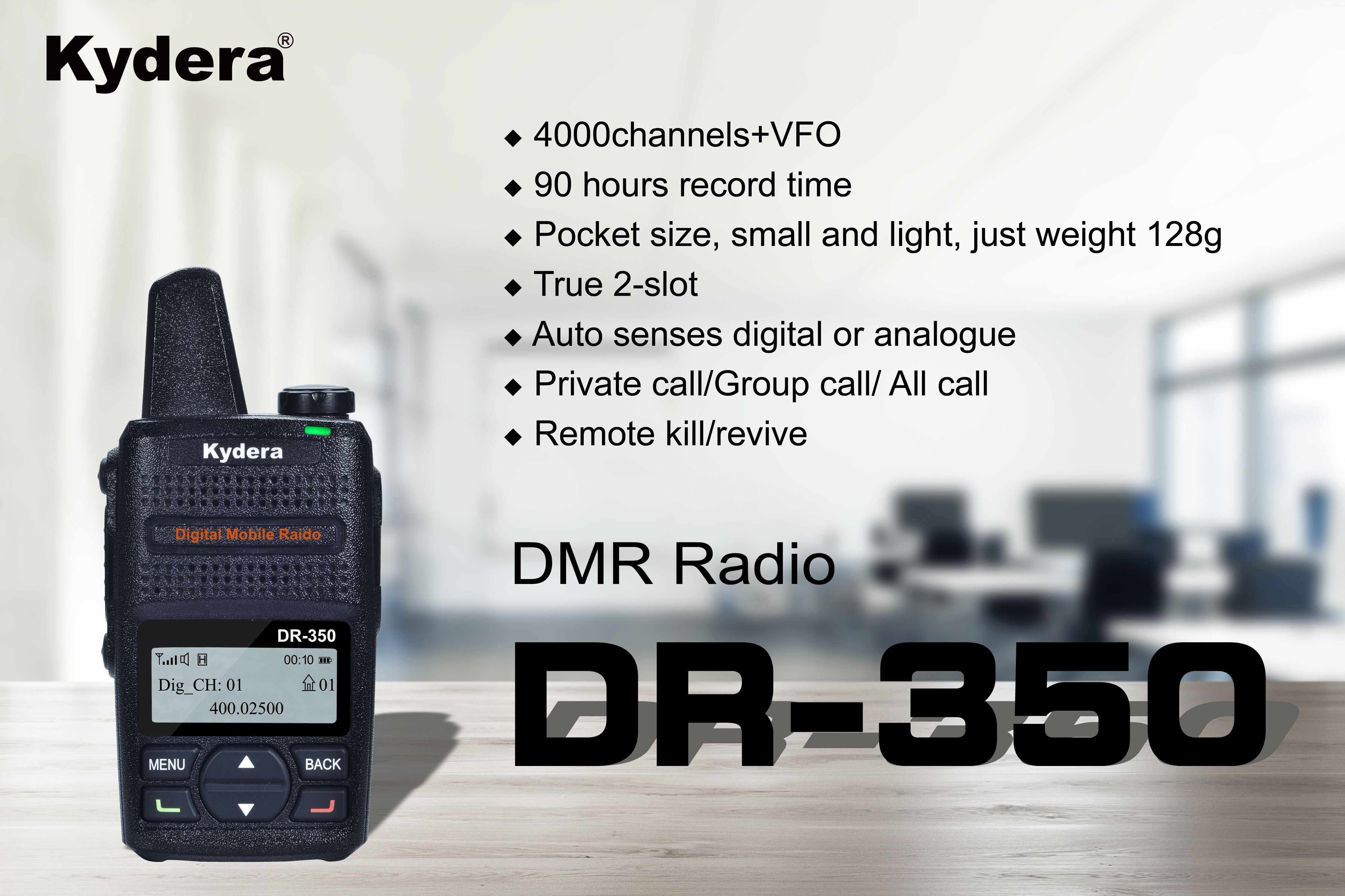 Buy Wholesale China Kydera Dmr Slim Radio Pocekt Radio Dr-350 Digital ...